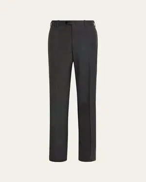Cesare Attolini Super 150's Wool Flat-front Trousers