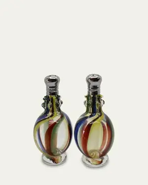 GLASS ACT Festival Beach Ball Salt And Pepper Shakers