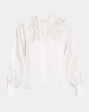 Ramy Brook Ramy Brook Gayle Silk Blouse - Ivory