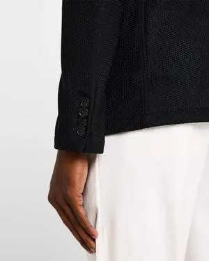 Giorgio Armani Rice Stitch Sport Coat - Black