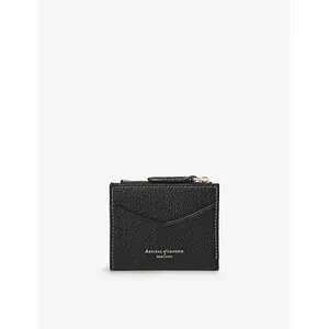 ASPINAL OF LONDON Hudson Logo-print Leather Coin Purse - Black