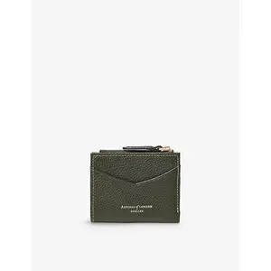 ASPINAL OF LONDON Hudson Logo-print Leather Coin Purse - Green