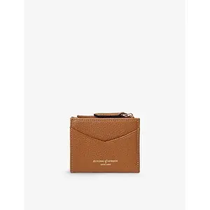 ASPINAL OF LONDON Hudson Logo-print Leather Coin Purse - Tan