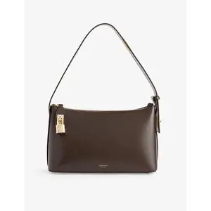 VERAFIED Leather Hobo Shoulder Bag - Dark Brown