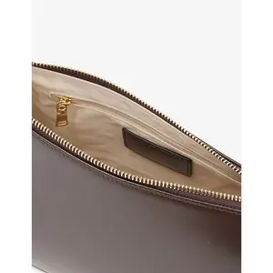 VERAFIED Leather Hobo Shoulder Bag - Dark Brown