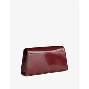 VERAFIED Belted Patent-leather Shoulder Bag