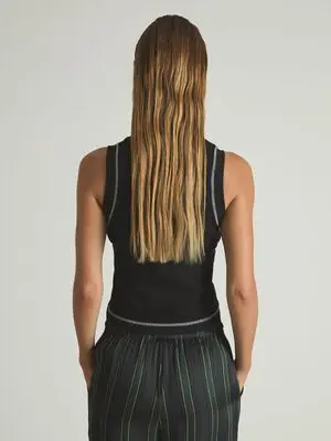 REISS Lea Cotton-blend Sleeveless Top