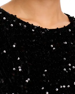 Steve Madden Sequined Velvet Top