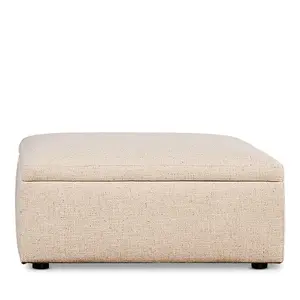 Bloomingdale'S Alice Large Square Storage Ottoman, In Fabric - Artisan Barley
