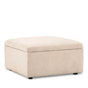 Bloomingdale'S Alice Medium Square Storage Ottoman, In Fabric - Artisan Barley