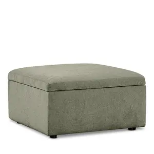 Bloomingdale'S Alice Medium Square Storage Ottoman, In Fabric - Artisan Sage