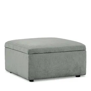 Bloomingdale'S Alice Medium Square Storage Ottoman, In Fabric - Lovely French Blue