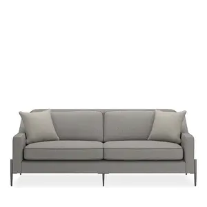CARACOLE Remix Sofa, 85 - Smoked Stainless/khaki Tweed