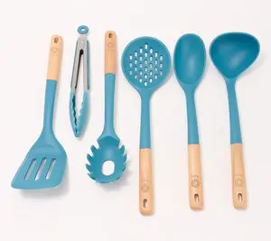 AARTI SEQUEIRA 6-piece Silicone & Beechwood Kitchen Tools - One-color