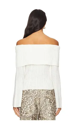 MORE TO COME Ingrid Off Shoulder Sweater - Cream