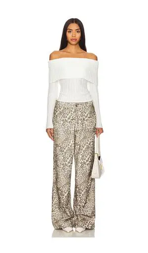 MORE TO COME Ingrid Off Shoulder Sweater - Cream