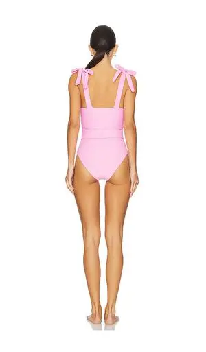 Beach Riot Sydney Belted One Piece - Prism Pink