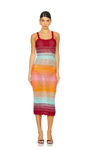 PQ SWIM Reese Dress In Orange,red - Multi