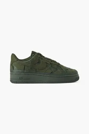 Nike Billie Eilish Air Force 1 Paneled Suede And Shell Sneakers - Army Green