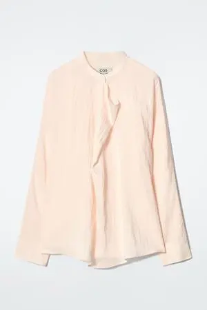 Cos Draped-panel Blouse In Ecovero™ Viscose-blend