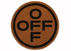 Off-White Off Circle Doormat - Brown