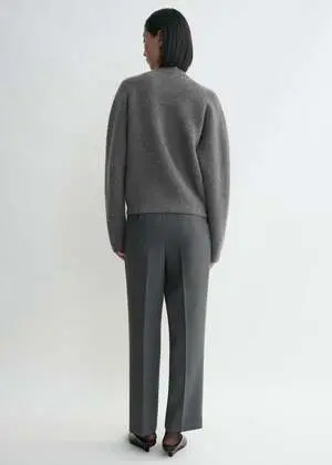 TOTEME Hammered Button Cardigan - Grey Melange