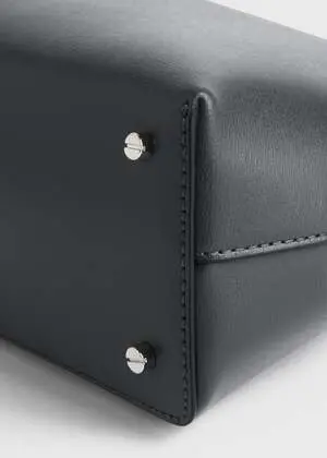 TOTEME T-lock Leather Clutch - Grey