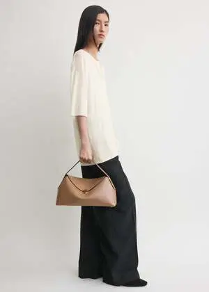TOTEME T-lock Top Handle Bag - Camel