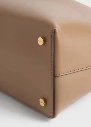 TOTEME T-lock Top Handle Bag - Camel