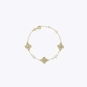 Tory Burch Forget Me Not Pearl Bracelet - Tory Gold/pearl/crystal
