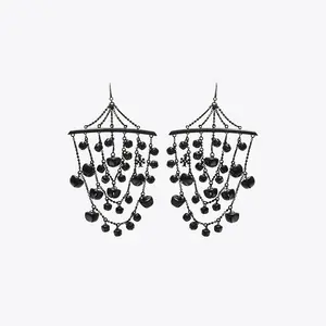 Tory Burch Curiosity Bell Earrings - Black