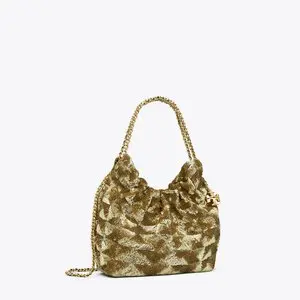 Tory Burch Mini Fleming Sequin Hobo Bag