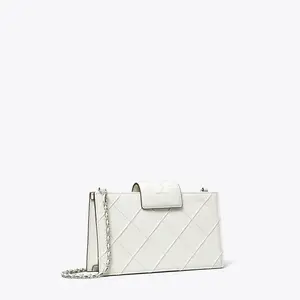 Tory Burch Fleming Soft Chain Wallet - Blanc