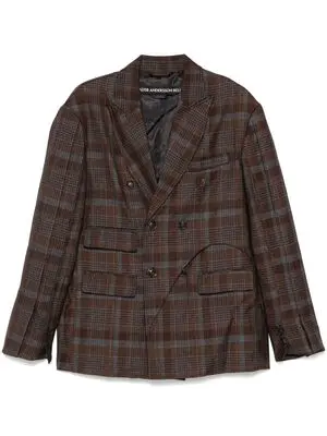 Andersson Bell Soe-check Double-breasted Blazer