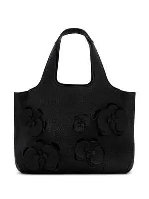 Oscar De La Renta Laser-cut Mini Tote - Black