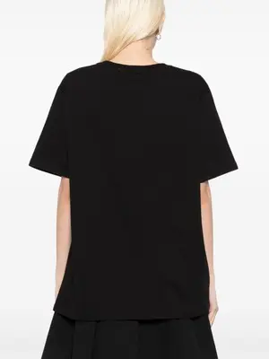 KIMHEKIM Faux Pearl Embellishment Logo T-shirt