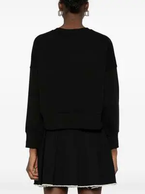 Dkny Logo-embellished Sweatshirt - Black