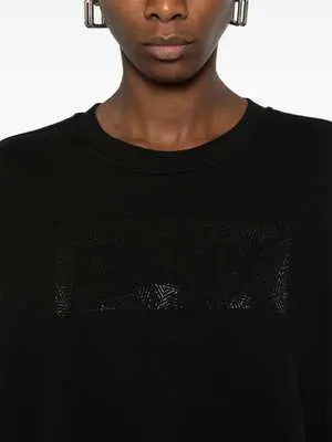 Dkny Logo-embellished Sweatshirt - Black