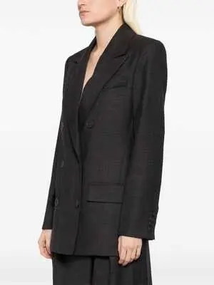 Tibi Check Dennis Cutout Blazer