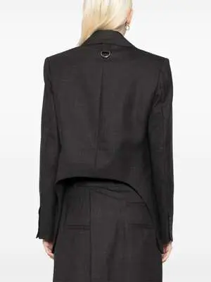 Tibi Check Dennis Cutout Blazer