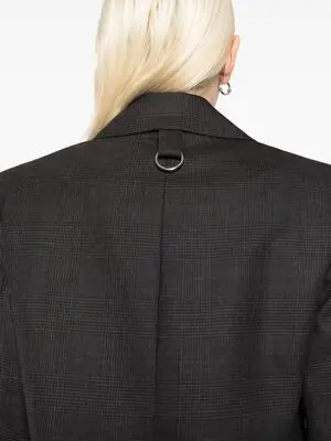 Tibi Check Dennis Cutout Blazer