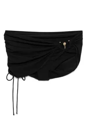 Christopher Esber Ruched Orbit Skirt Brief - Black