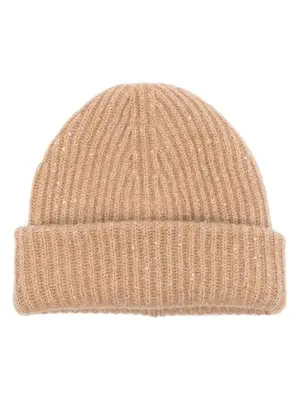 Fabiana Filippi Sequined Beanie - Brown