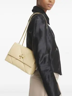 Tory Burch Kira Diamond Quilted Leather Shoulder Bag - Neutrals
