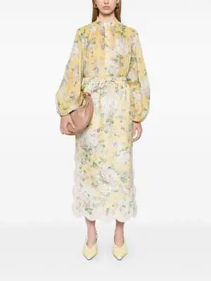 Zimmermann Acacia Scallop Shirt - Yellow