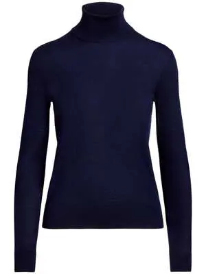 Ralph Lauren Roll-neck Knit Jumper - Blue