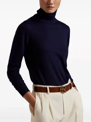Ralph Lauren Roll-neck Knit Jumper - Blue