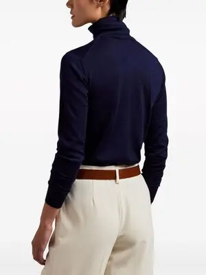 Ralph Lauren Roll-neck Knit Jumper - Blue