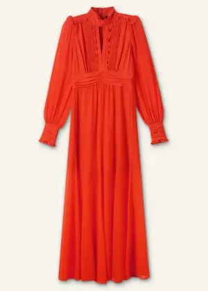 ME+EM Silk Maxi Dress - Orange