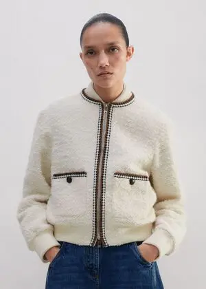 ME+EM Bouclé Bomber Jacket